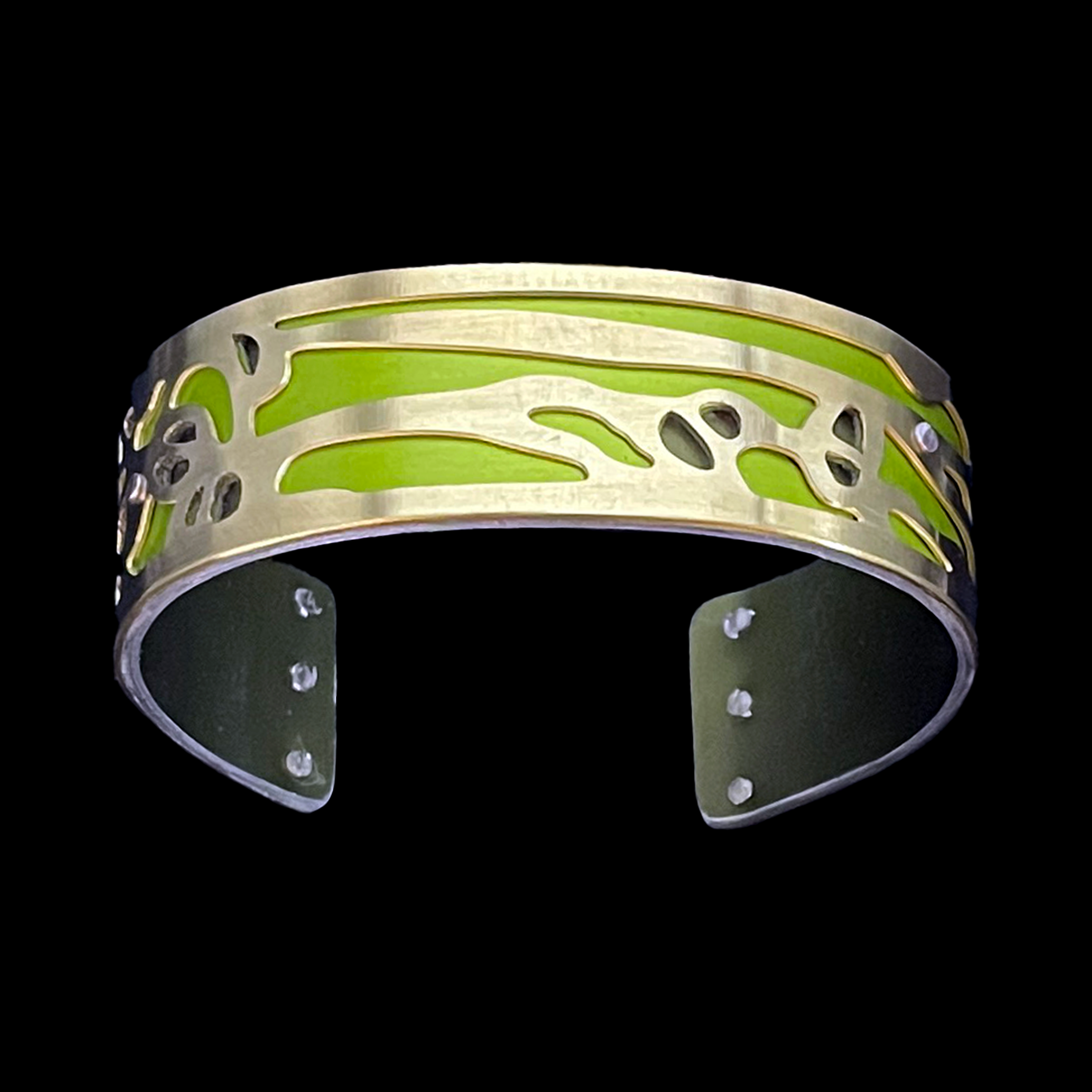 SEAPODS HORIZONTAL CUFF EXTRA SMALL BRASS TWO-TONE – Gogo Jewelry