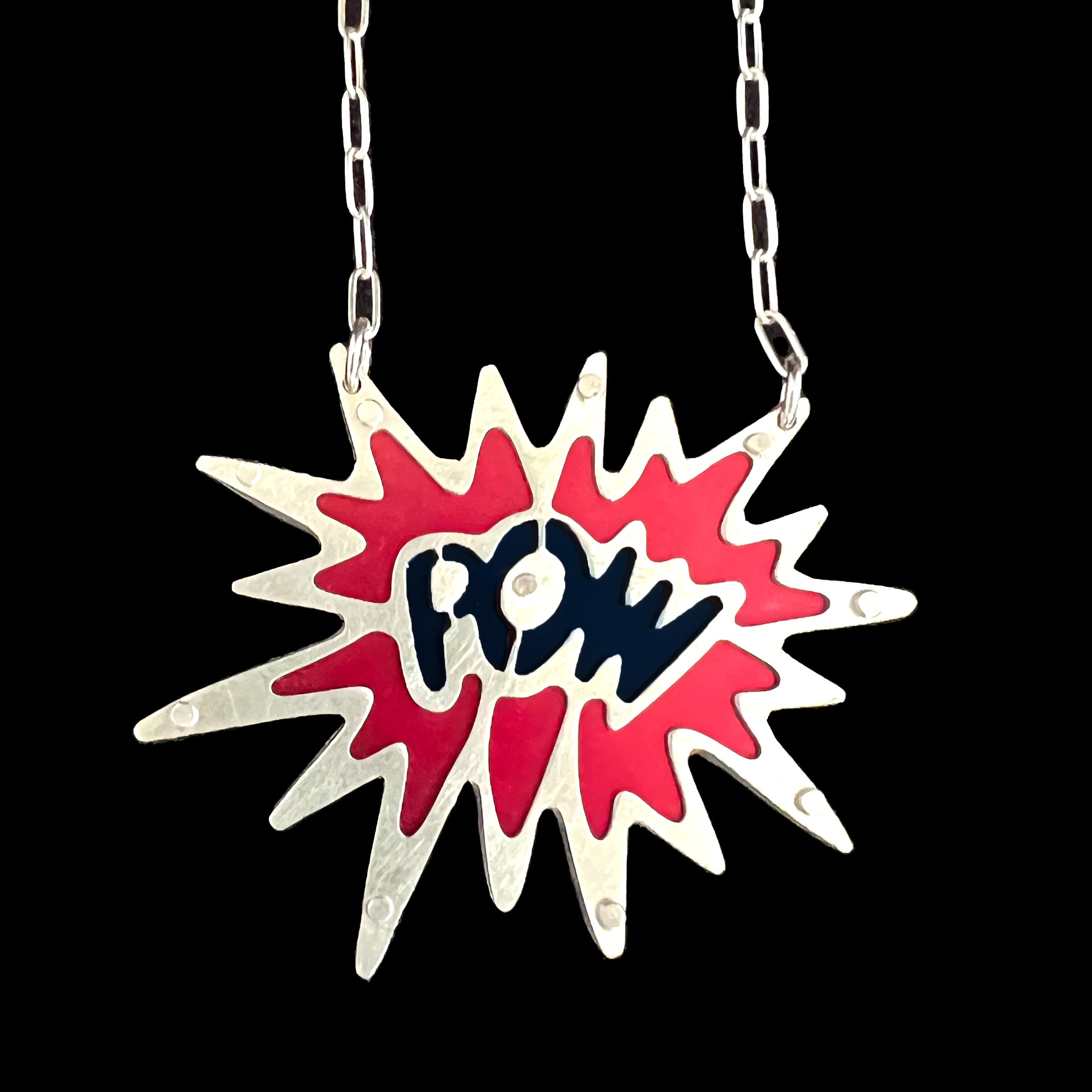 POW TWO TONE NECKLACE – Gogo Jewelry