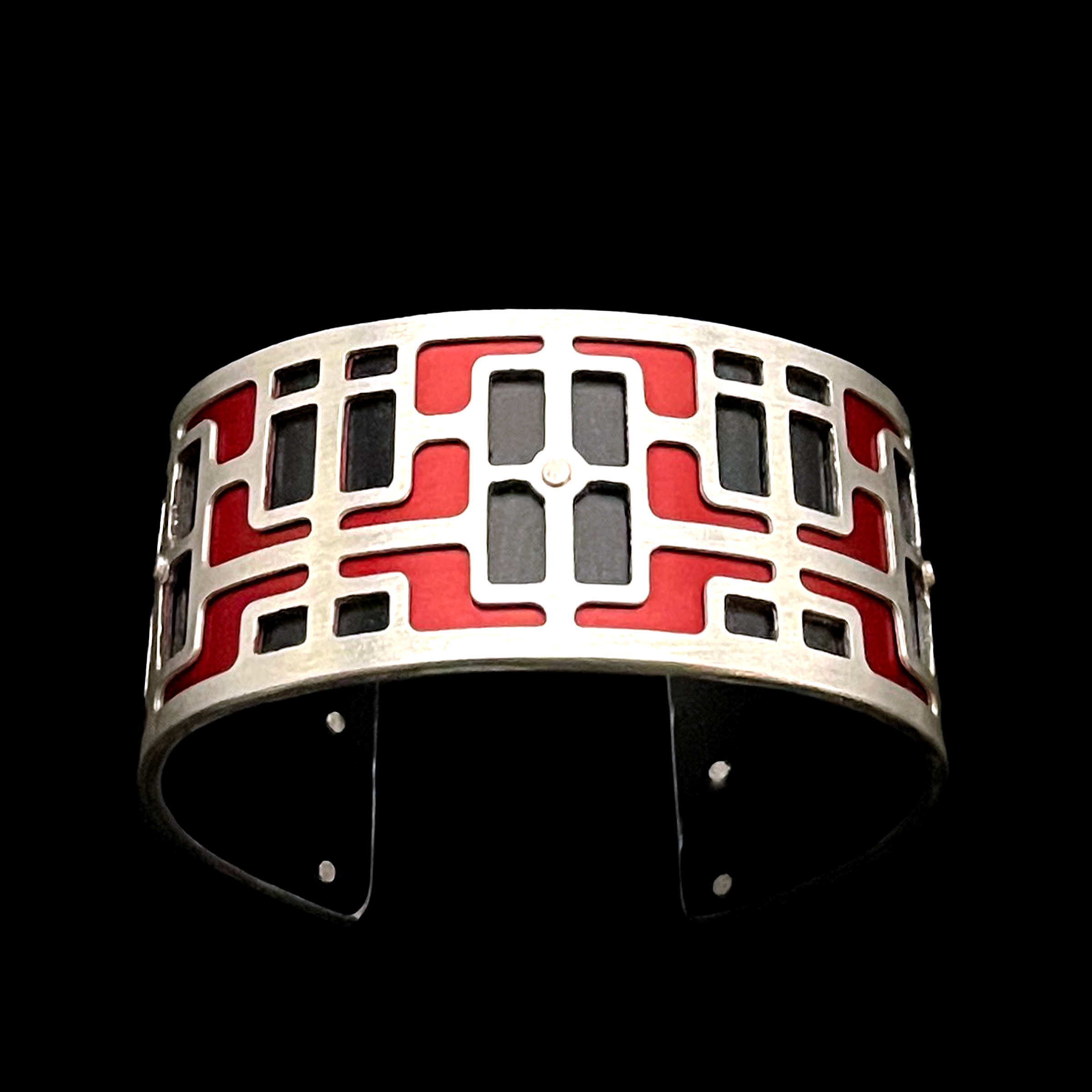 MID CENTURY MODERN CUFF TWO-TONE SMALL – Gogo Jewelry
