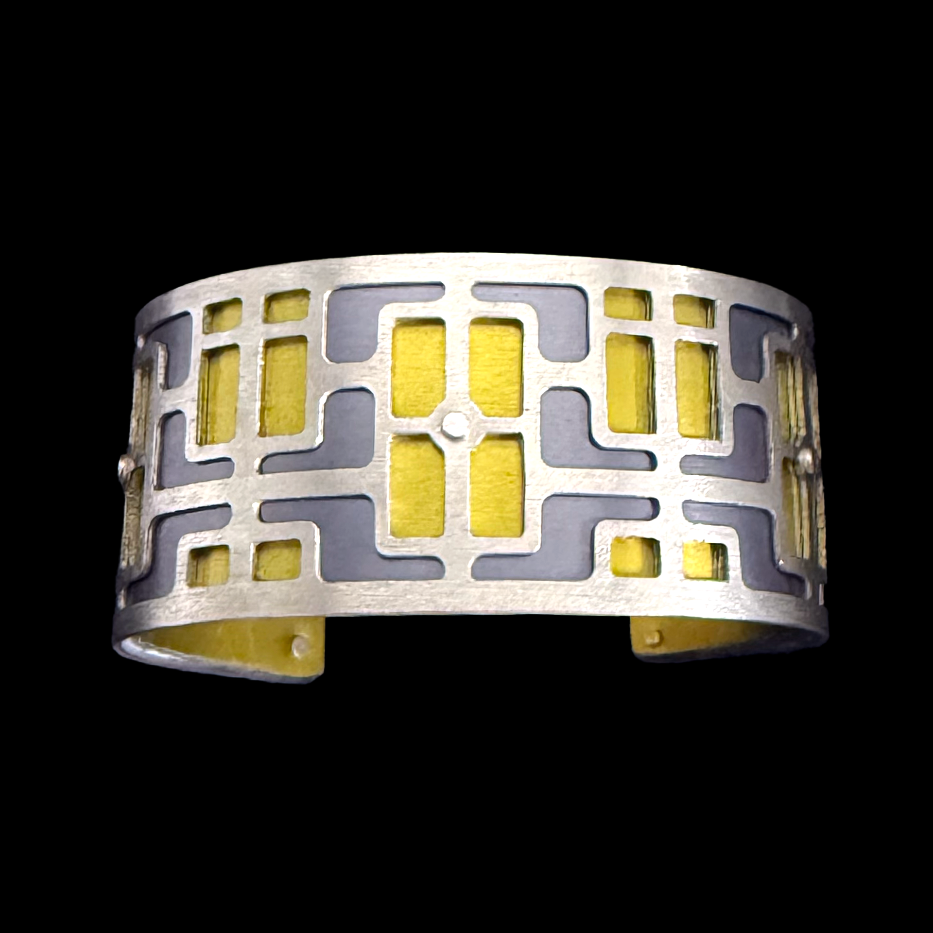 MID CENTURY MODERN CUFF TWO-TONE SMALL – Gogo Jewelry